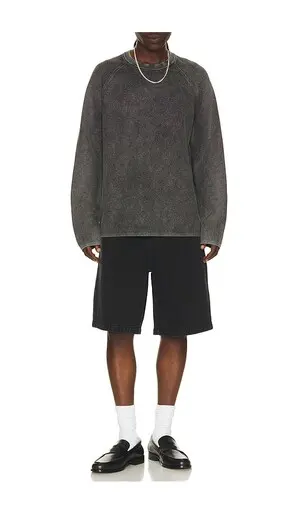 DUNST Pleated Bermuda Denim Shorts