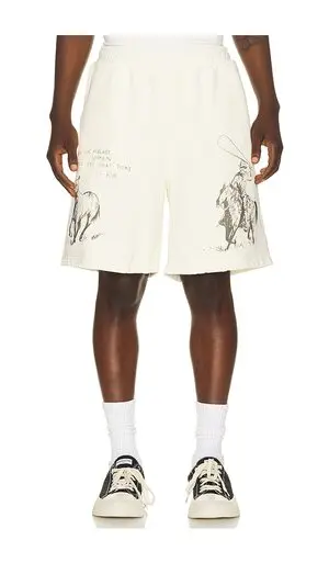 ONE OF THESE DAYS Fleece Sweat Shorts - Bone