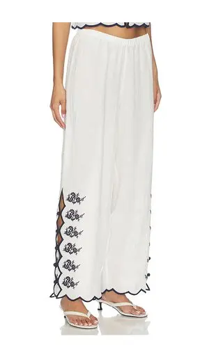 Cami Nyc Madrid Embroidered Linen Pant