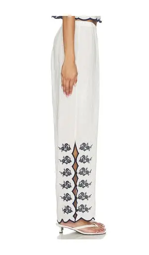 Cami Nyc Madrid Embroidered Linen Pant