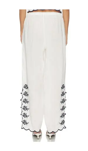 Cami Nyc Madrid Embroidered Linen Pant