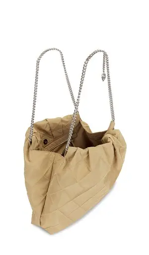 Tory Burch Fleming Nylon Hobo Bag - Praline