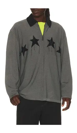 MADFRENZY Star Knit Zip Shirt