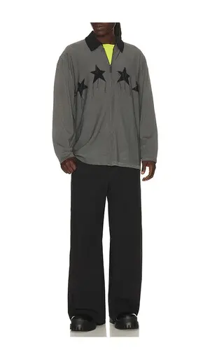MADFRENZY Star Knit Zip Shirt