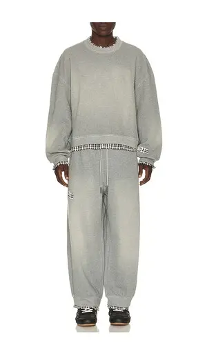 MADFRENZY Layered Sweatpants In Grey