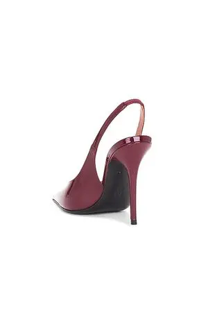 Amina Muaddi Anok 105 Sling Patent Pump - Wine