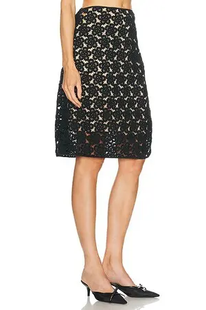 Miu Miu Macramé Anemone Skirt - Nero