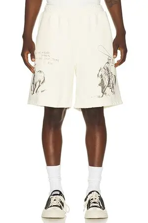 ONE OF THESE DAYS Graphic Sweat Shorts - Bone