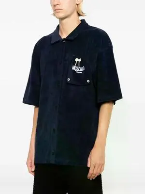 Moschino Terry-cloth Logo-patch Shirt