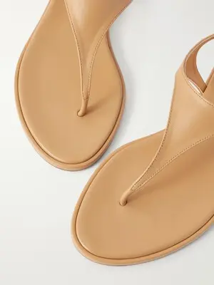 AeydĒ Raine Leather Thong Sandals - Neutrals