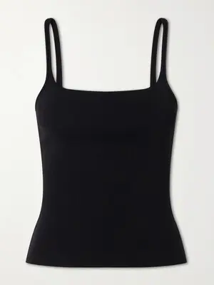 ST. AGNI Rib-knitted Jersey Tank - Black