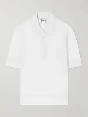 TWP Open Stitch Cashmere Polo Shirt
