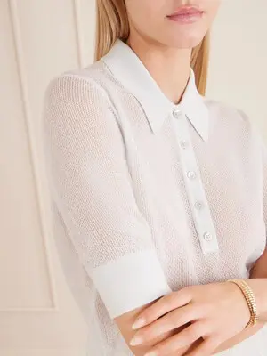 TWP Open Stitch Cashmere Polo Shirt
