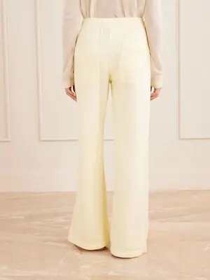 TWP Cotton Drawstring Wide Leg Track Pants