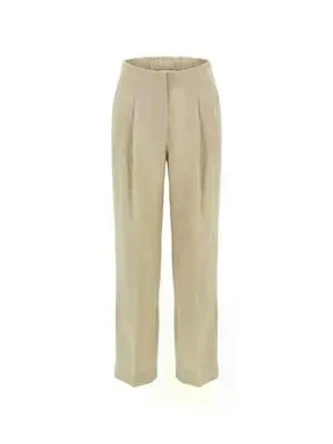 120% Lino Knee Length Pants For Women