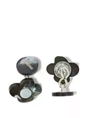 LARDINI Flower-shaped Mother-of-pearl Cufflinks - Silver