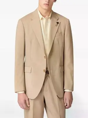 LARDINI Single-breasted Blazer - Neutrals
