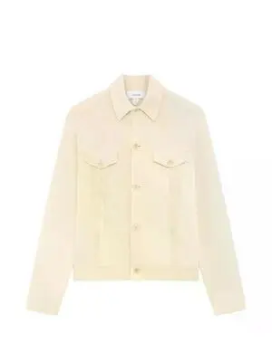 LARDINI Knitted Cotton Spread Collar Jacket