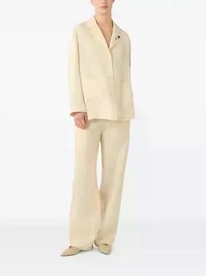 LARDINI Soft Linen Striped Trousers