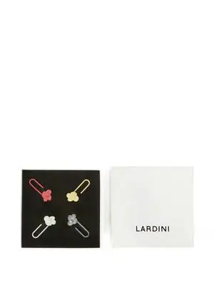 LARDINI Flower-shaped Lapel Pins Set - Red