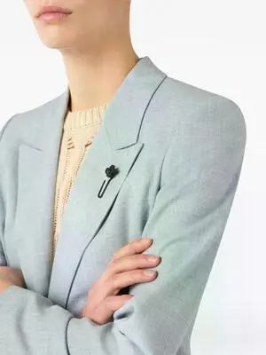 LARDINI Double-breasted Peak Lapel Blazer