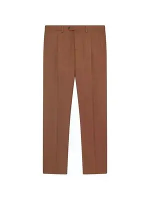 LARDINI Single-pleat Wool Serge Trousers