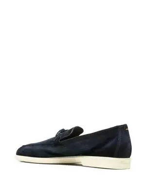 Santoni Bow-detail Loafers - Blue