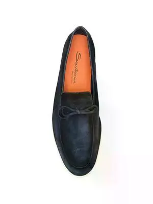 Santoni Bow-detail Loafers - Blue
