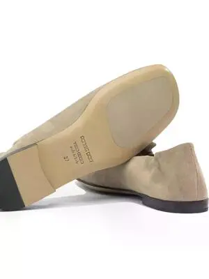 POMME D´OR Suede Fringe Detail Loafers
