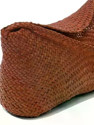 Dragon Diffusion Woven Leather Shoulder Bag