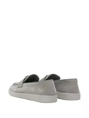 Prada Logo-plaque Suede Loafers