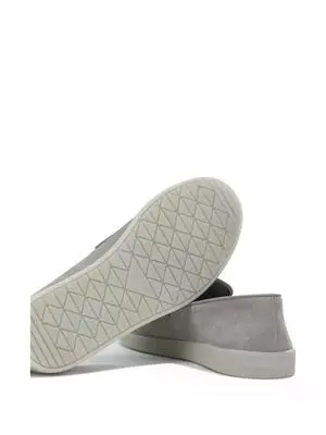 Prada Logo-plaque Suede Loafers