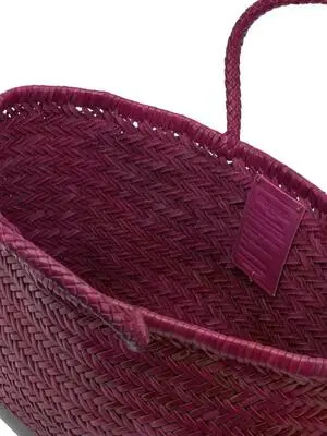 Dragon Diffusion Triple Jump Woven-leather Shoulder Bag - Purple