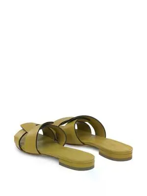 SERGIO LEVANTESI Aria Interwoven Leather Sandals - Yellow