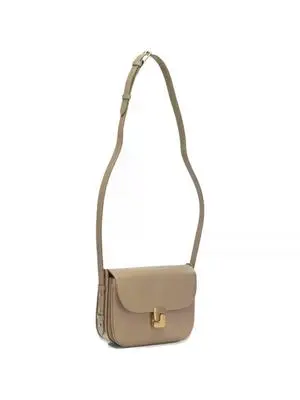 Soeur Mini Belissima Leather Crossbody Bag - Neutrals