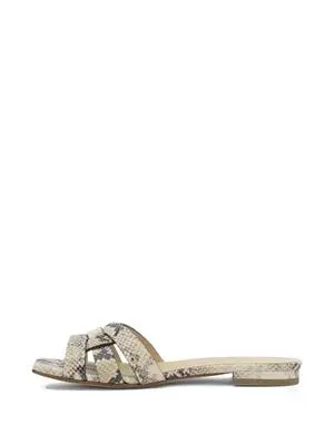 SERGIO LEVANTESI Norma6 Snake-effect Caged Sandals - Neutrals
