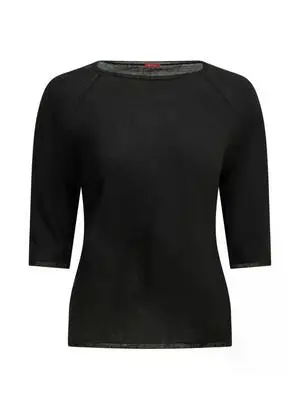 Apuntob Raglan-sleeve Boat-neck Cotton Sweater