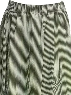 Apuntob Vertical Stripe Cotton Midi Skirt