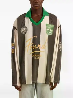 FOUND Striped Long-sleeve Sweatshirt - Black