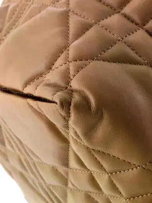 Dior Macrocannage Quilt Large Tote Bag - Brown