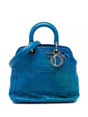 Dior 2012 Medium Lambskin Cannage Polochon Granville Satchel