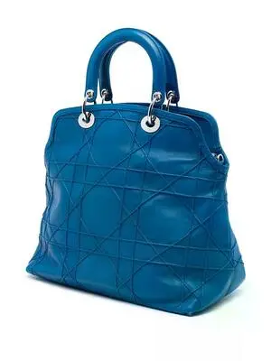 Dior 2012 Medium Lambskin Cannage Polochon Granville Satchel