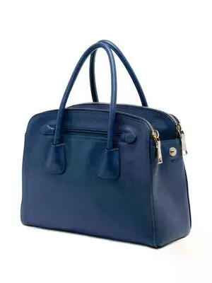 Prada Saffiano Cuir Double Zip Top Handle Satchel