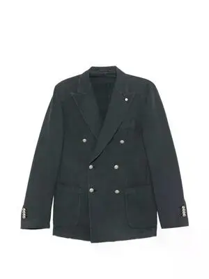 L.B.M. 1911 Double-breasted Peaked-lapels Blazer - Grey