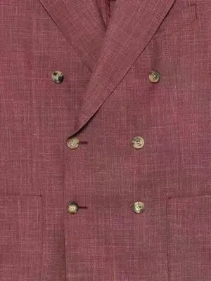 L.B.M. 1911 Double-breasted Peak-lapel Blazer - Red