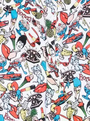 Fiorucci Graphic-print Drawstring Shorts