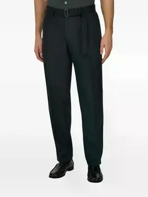 Boggi Milano Belted Linen Trousers