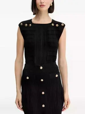 Guess Evangeline Button Ribbed Top