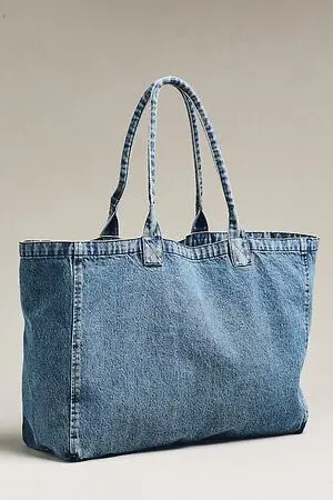 ANINE BING Leo Denim Tote Bag - Shadow Blue