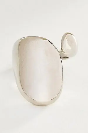Anthropologie Molten Statement Ring - Silver